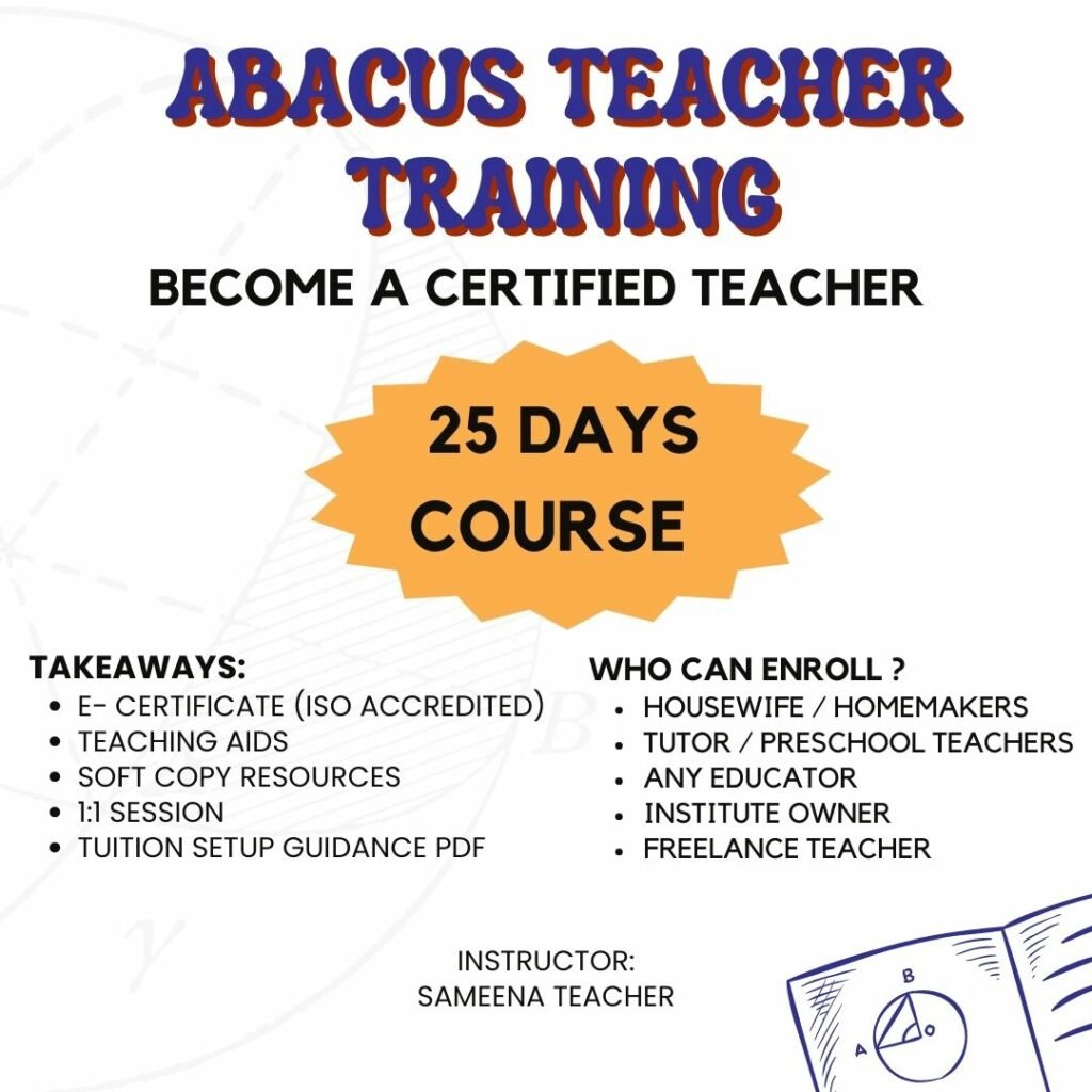 ABACUS Teacher Training Course - TESS - Educational Toys, Homeschooling ...